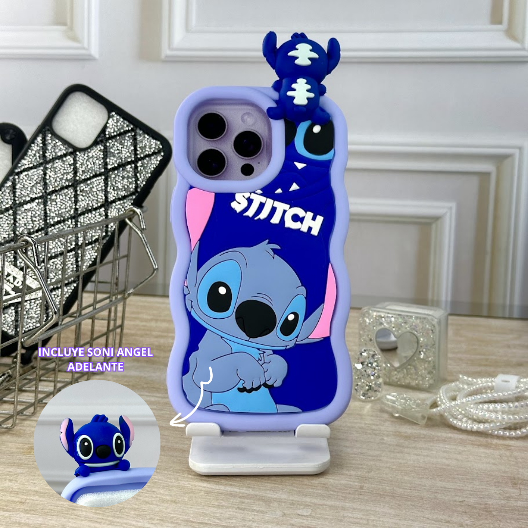 Stich y Sonny Angels IPH 16 PRO – Silver Case