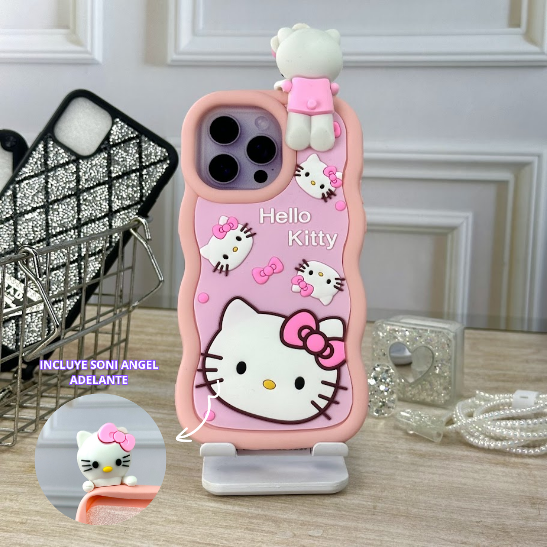 Hello Kitty y Sonny Angels IPH 13 PRO MAX – Silver Case