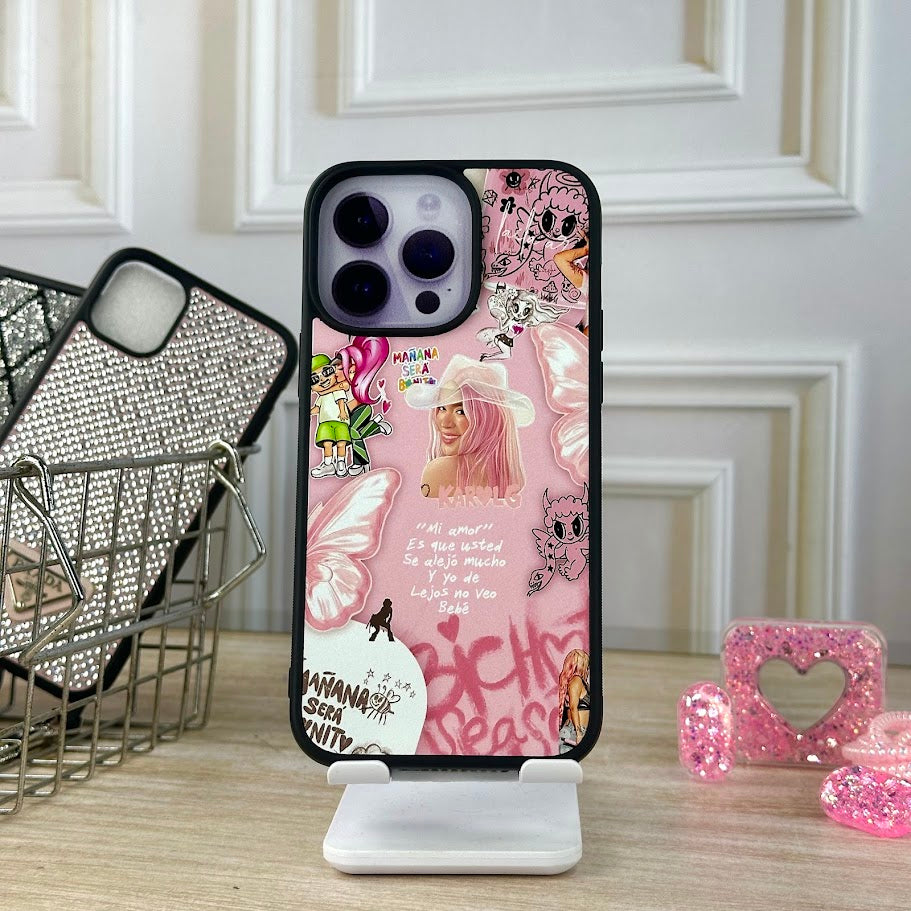 P Karol G IPH 14 PRO MAX – Silver Case