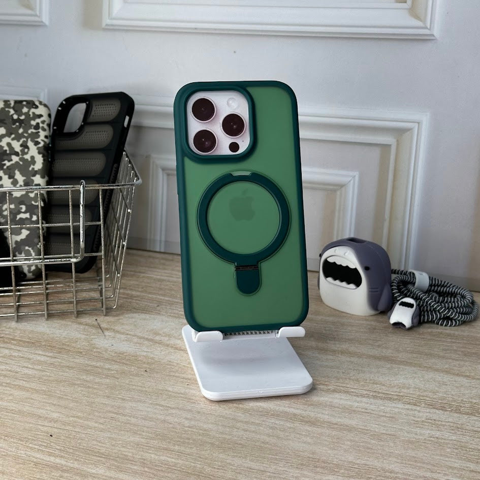 MagSafe humo verde soporte iph 15 pro – Silver Case